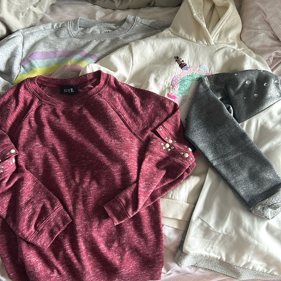 GAP | Shirts & Tops | 4 Girls Sweatshirts Ally B Zara Gap Hm 12 | Poshmark
